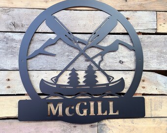 Metal Welcome Canoe Sign - Etsy