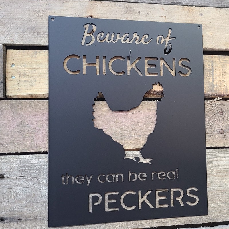 Funny Chicken Sign - Etsy