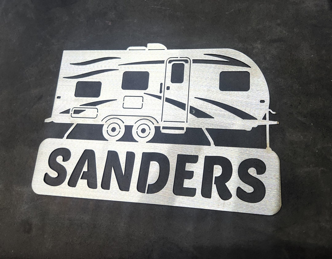 RV Camper Name Plaque | Travel Trailer | Bumper Pull | Metal ...