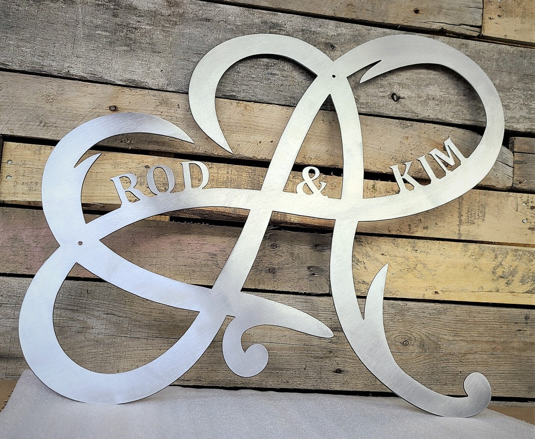 Infinity Heart With Personalization | Metal Infinity Heart ...