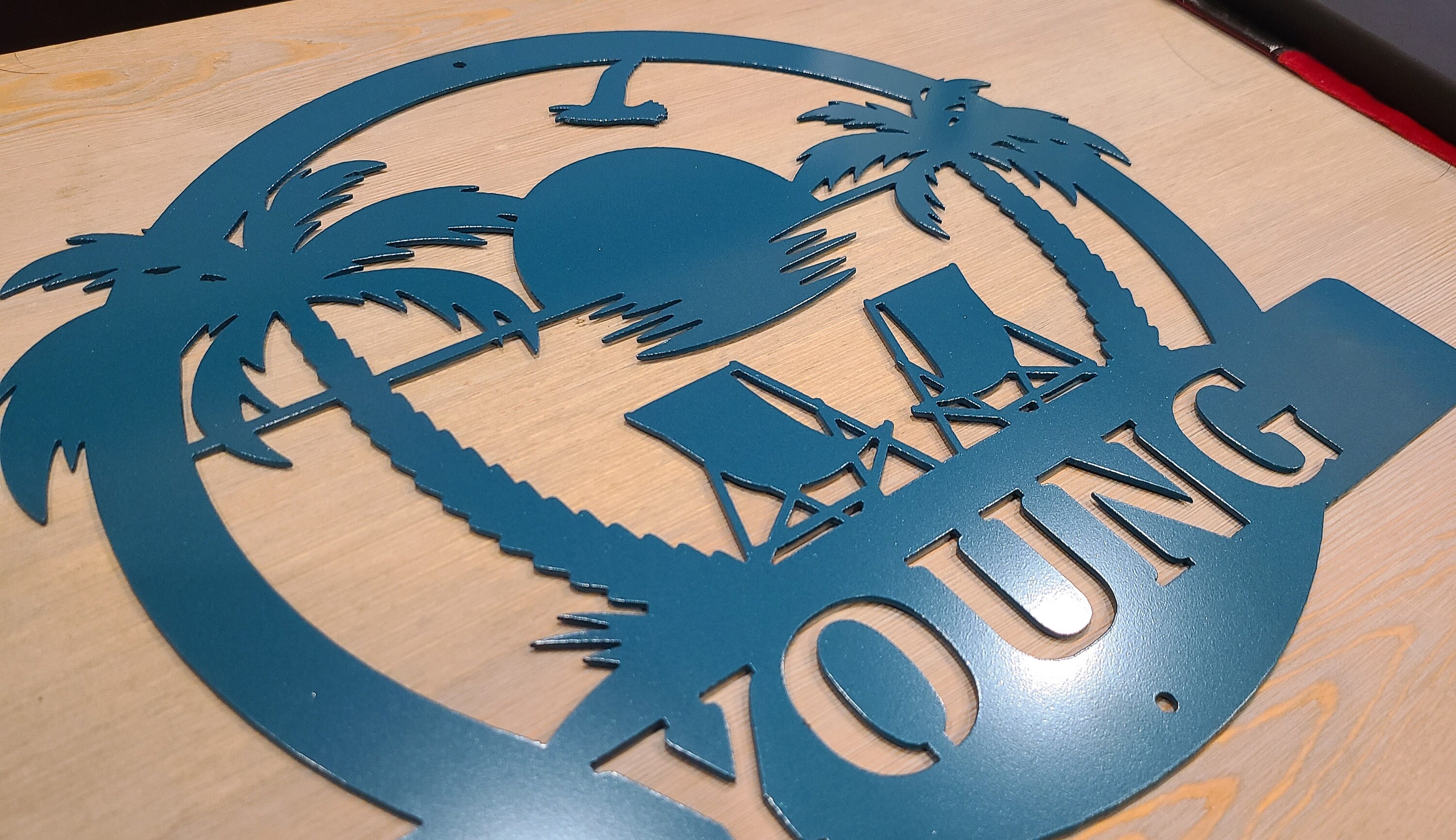 Sunset Beach Monogram Family Name Metal Monogram - Etsy