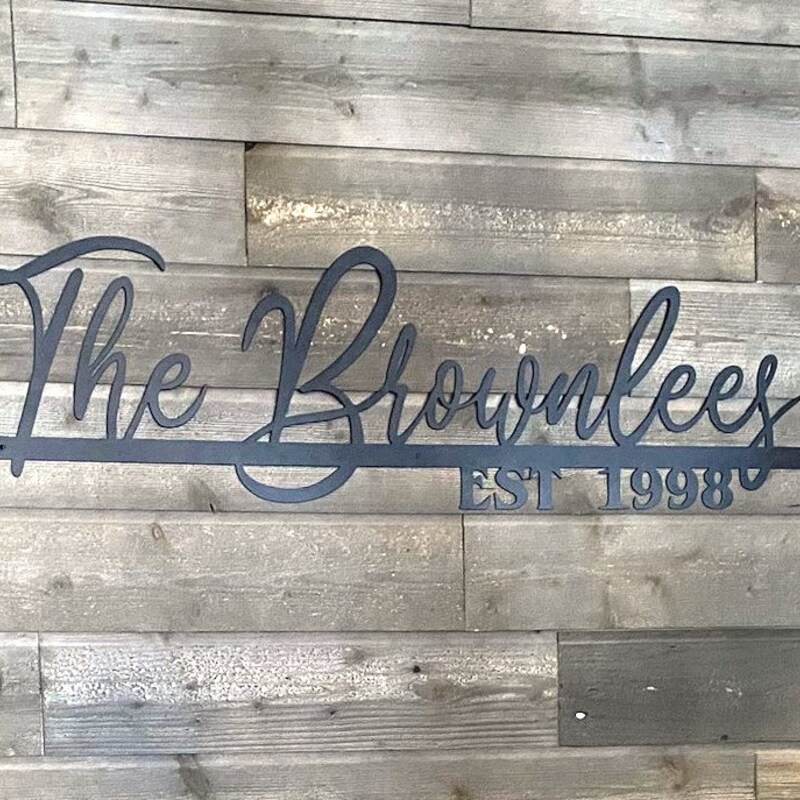 Metal Name Sign - Etsy