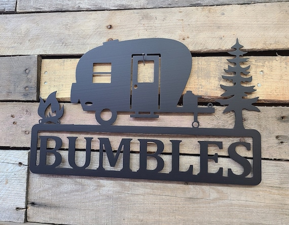 Camper Name Plaque Metal Personalized Camping/rv Sign | Etsy