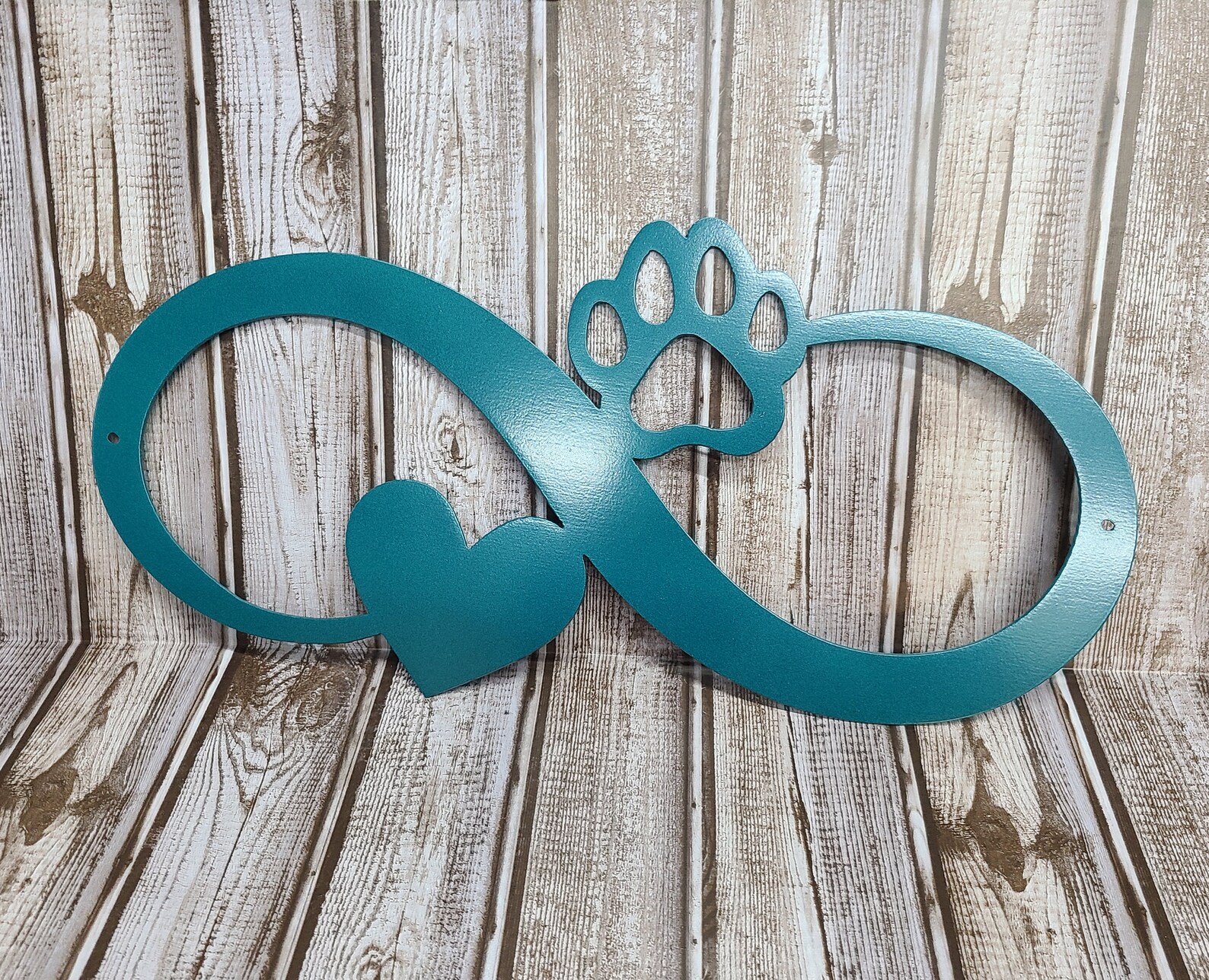Paw Print Infinity Symbol Paw and Heart Dog/cat/pet Metal - Etsy