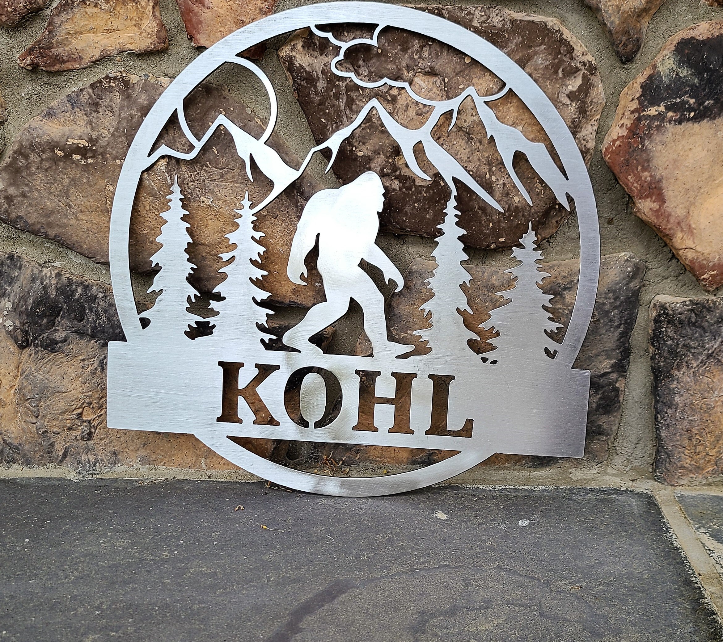 Sasquatch/bigfoot Custom Monogram | Family Name or Welcome Sign - Etsy