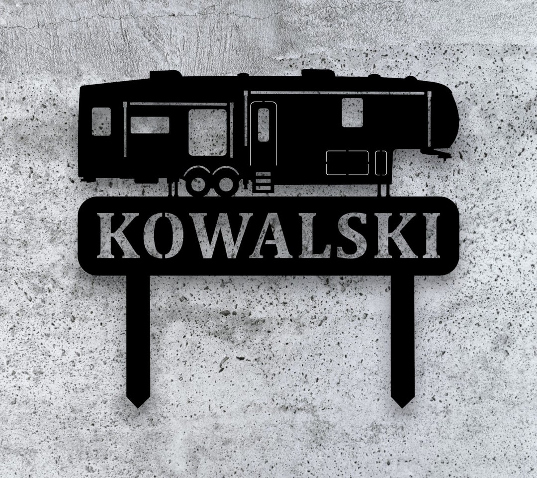 RV | Fifth Wheel/toy Hauler | Camper Name Plaque | Metal Personalized ...