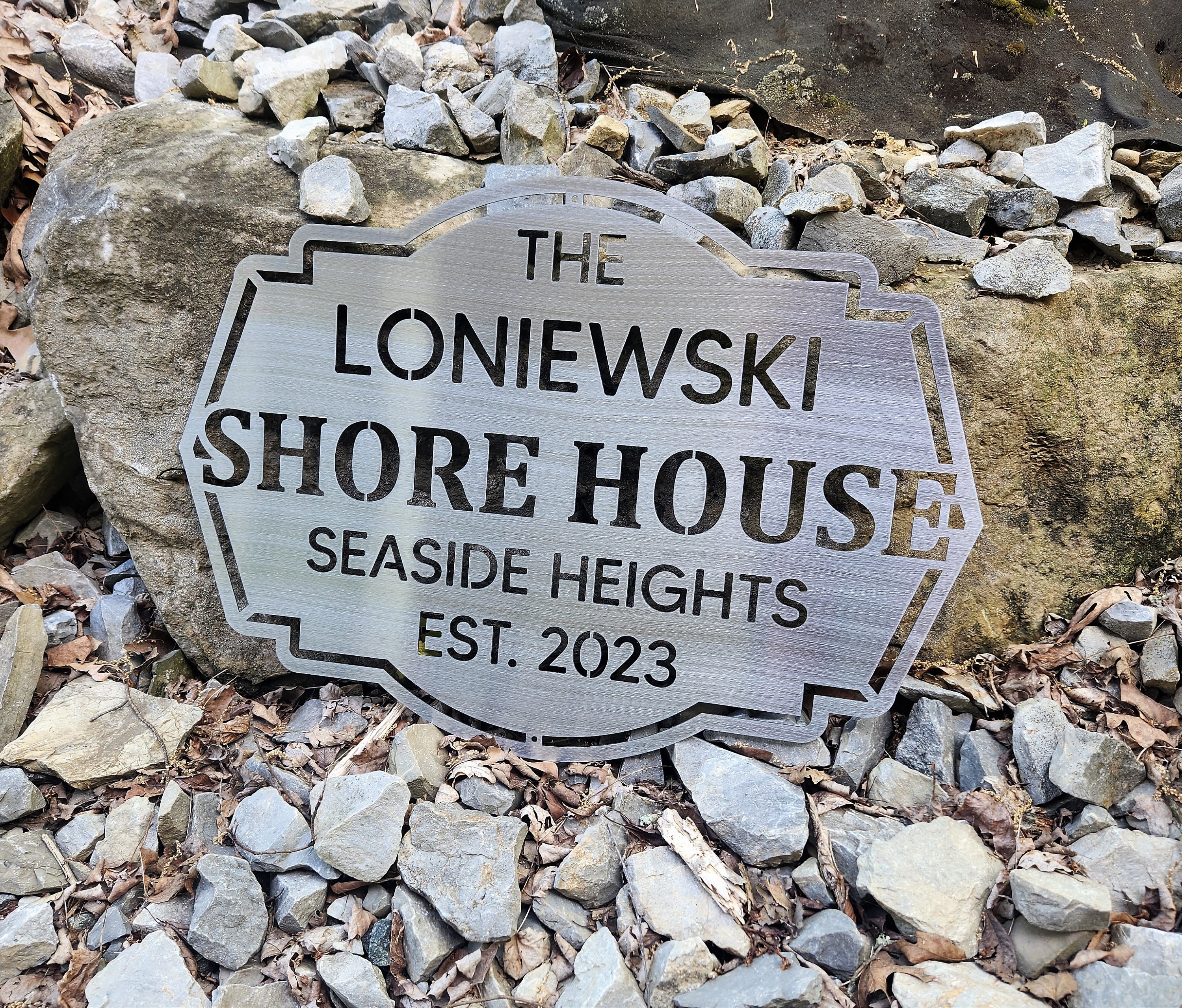 Beach House | Shore House | Personalized Metal Sign/monogram - Etsy