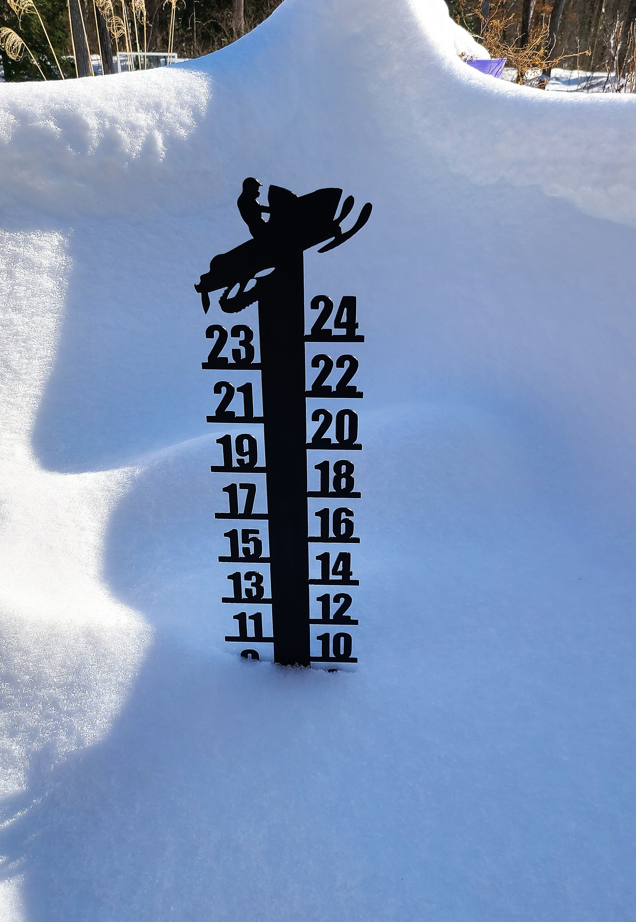 Snowmobile Metal Snow Ruler/snow Gauge Snow Tracker Snow - Etsy