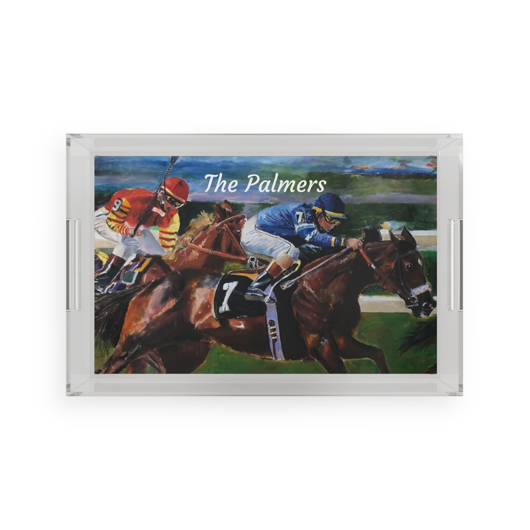 Race Horse Serving Tray Race Horse Gift Horse Serving Tray Horse Ranch ...