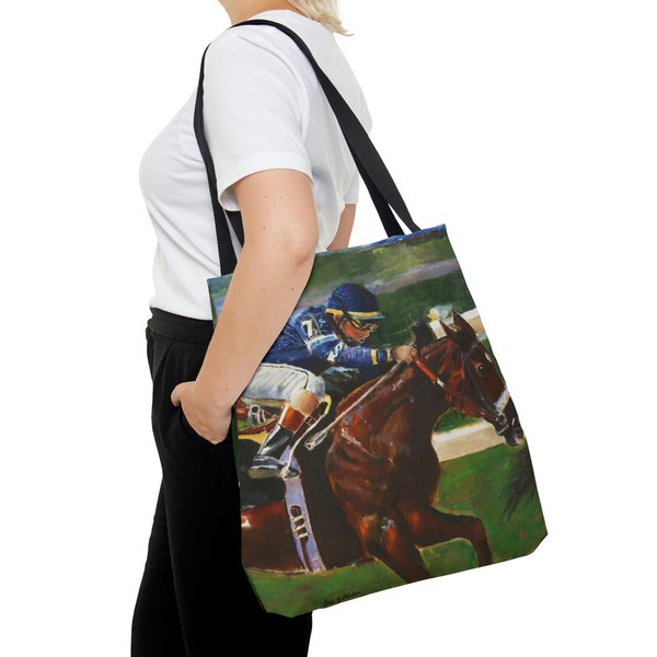 Horse Racing Tote Bag - Etsy