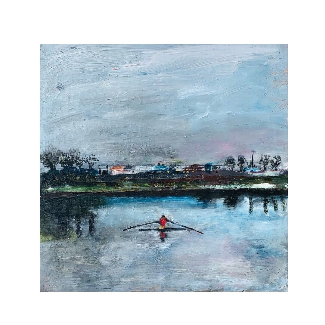 Rower Gift Print of Vintage Rowing Wall Art Painting Rower - Etsy