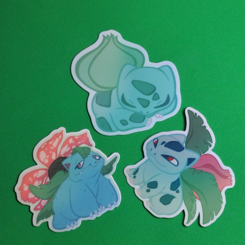 Pokemon Stickers, Gen 1 Starters - Etsy