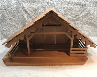 Nativity Creche Stable Includes Floor Hand-crafted Reclaimed Wood ...