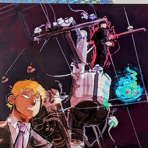 Reigen Mob & Dimple on the Job Art Print - Etsy