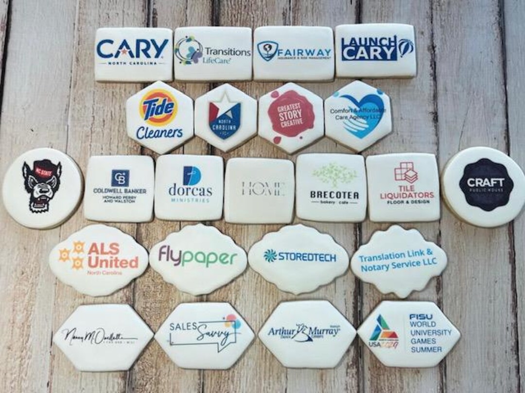 ANY Custom Design Edible Logo or Photo Cookies * Custom Business ...