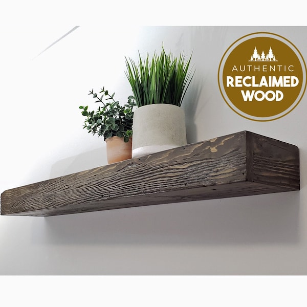 Reclaimed Wood Floating Shelf - Etsy