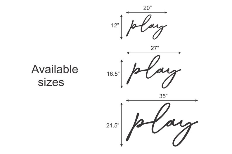 Play Sign Play Cutout Sign Play Word Cut Out Farmhouse - Etsy