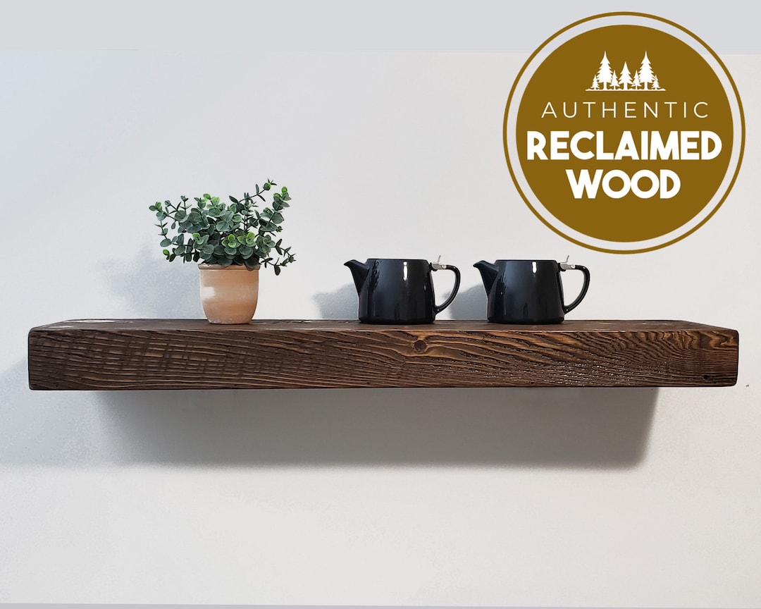 100% AUTHENTIC RECLAIMED WOOD Floating Shelf, Barn Wood Shelf ...