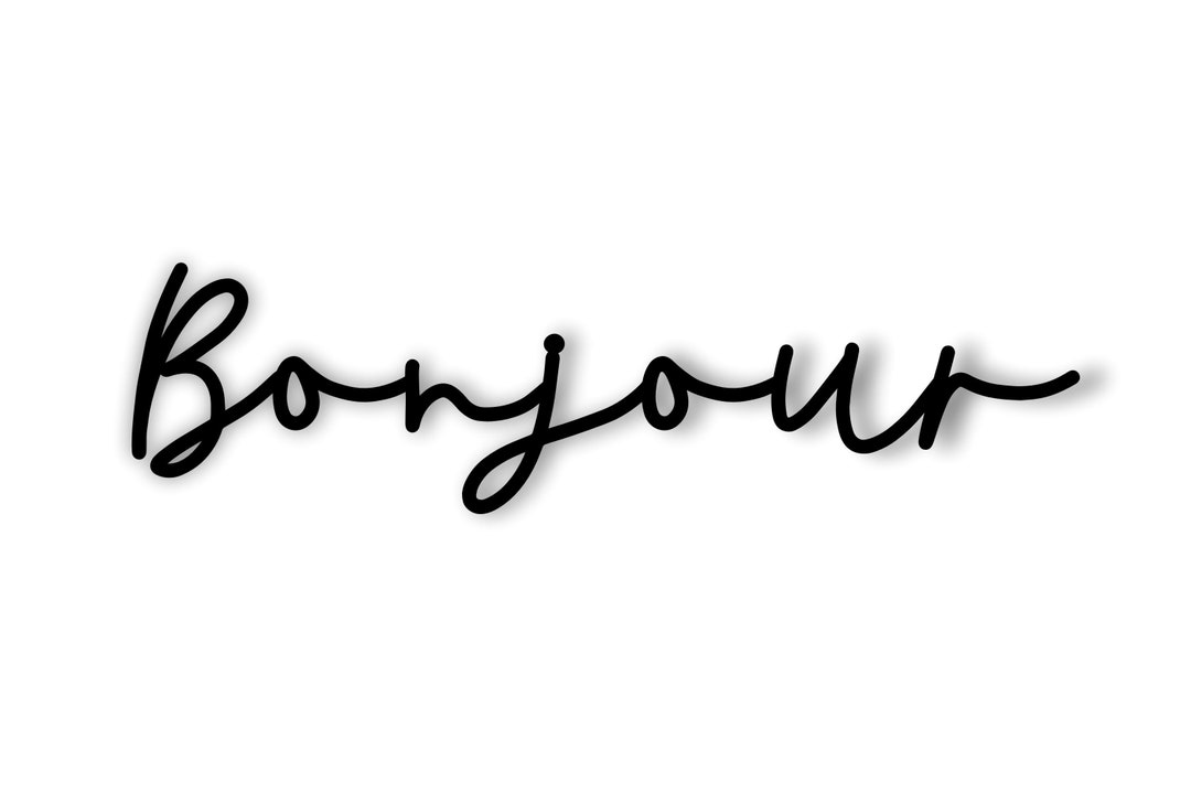 Bonjour Sign - Bonjour Cutout Sign - Bonjour Word Cut Out - Farmhouse ...
