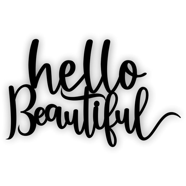 Hello Beautiful Wall Decor - Etsy