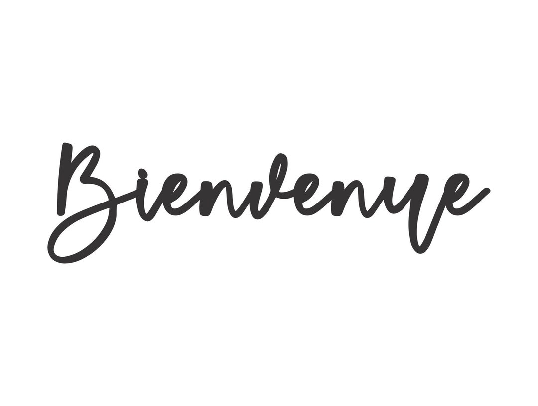 Bienvenue Sign - Bienvenue Cutout Sign - Bienvenue Word Cut Out ...