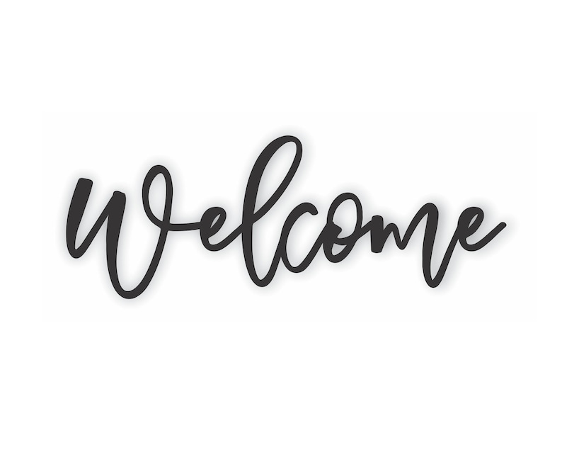 Welcome Sign - Welcome Cutout Sign - Welcome Word Cut Out - Farmhouse ...