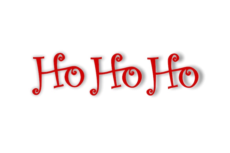 Ho Ho Ho Sign - Ho Ho Ho Cutout Sign - Ho Ho Ho Word Cut Out ...
