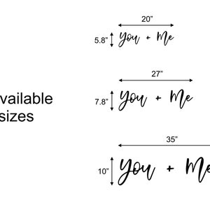 You + Me Sign - You + Me Cutout Sign - You + Me Word Cut Out ...