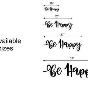 Be Happy Sign Be Happy Cutout Sign Be Happy Be Happy - Etsy