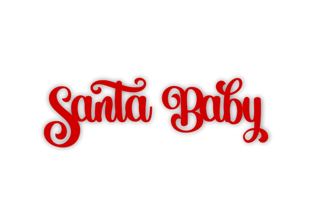 Santa Baby Sign - Santa Baby Cutout Sign - Santa Baby Word Cut Out ...
