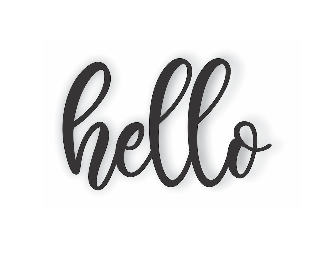 Hello Sign | Hello | Hl | Hello Cutout Sign | Hello Word Cut Out ...