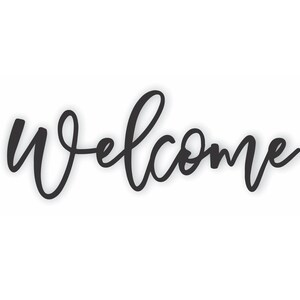 Welcome Sign | Welcome Cutout Sign | Welcome Word Cut Out | Farmhouse ...