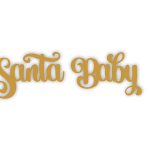 Santa Baby Sign - Santa Baby Cutout Sign - Santa Baby Word Cut Out ...