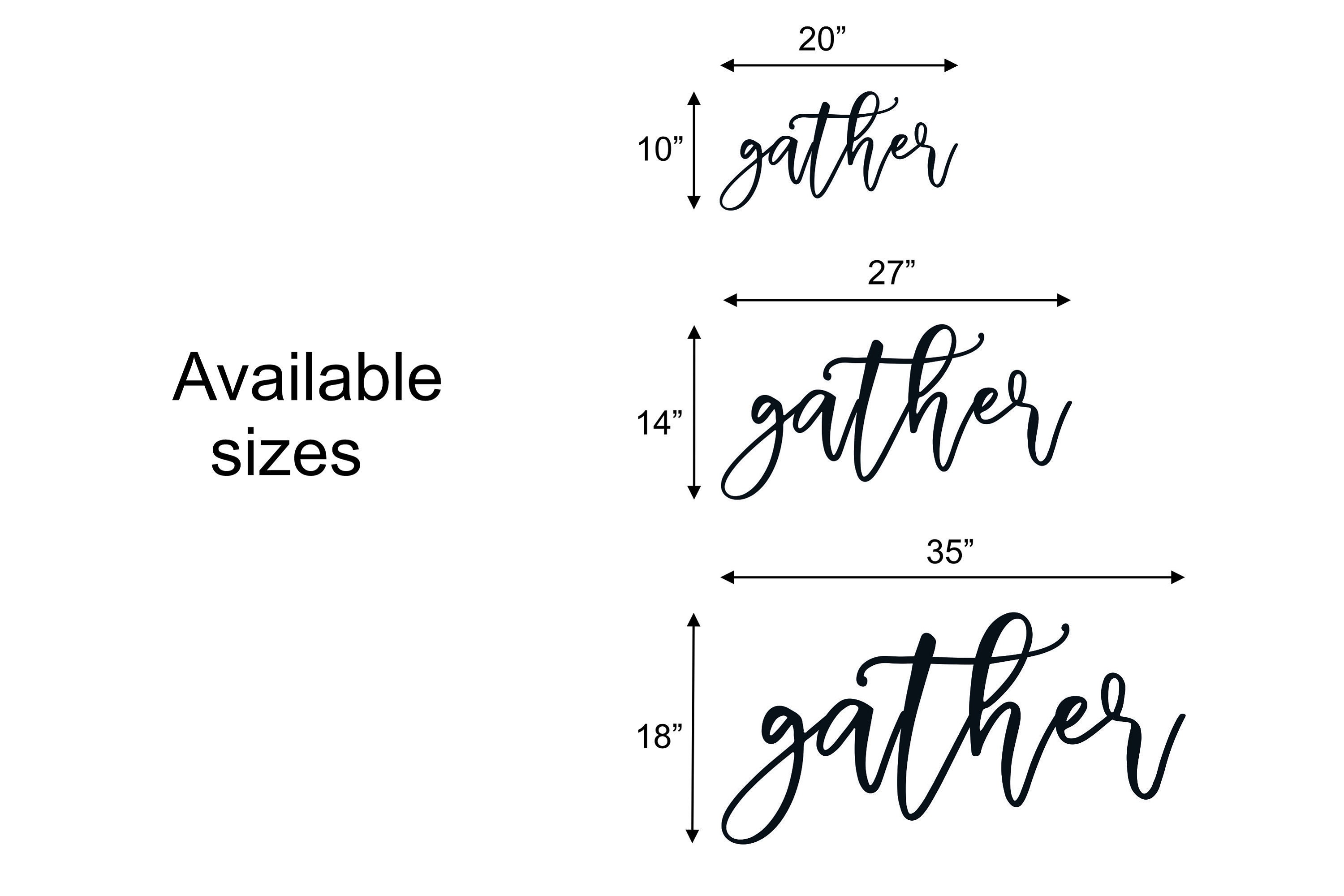 Gather Sign Gather Cutout Sign Gather Word Cut Out - Etsy