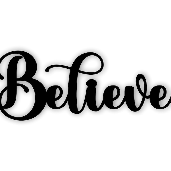 Believe Word Art - Etsy