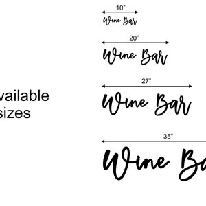 Wine Bar Sign | Wine Bar Cutout Sign | Wine Bar Word Cut Out ...