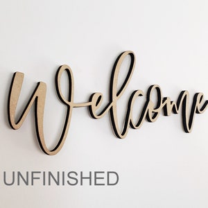Welcome Sign - Welcome Cutout Sign - Welcome Word Cut Out - Farmhouse ...