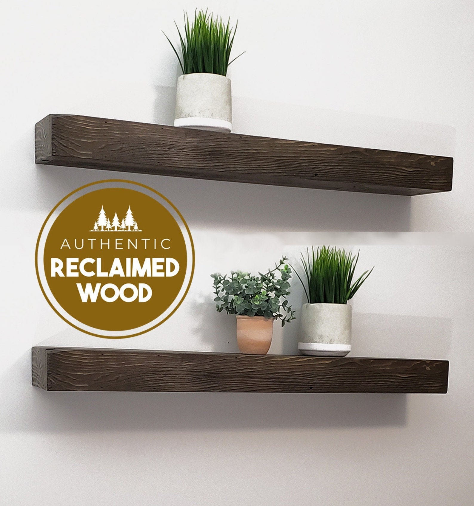 100% AUTHENTIC RECLAIMED WOOD Floating Shelf Barn Wood Shelf | Etsy