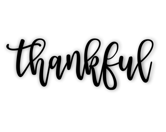 Thankful Word Cutout | Wooden Letters | Thankful Sign - Etsy Canada