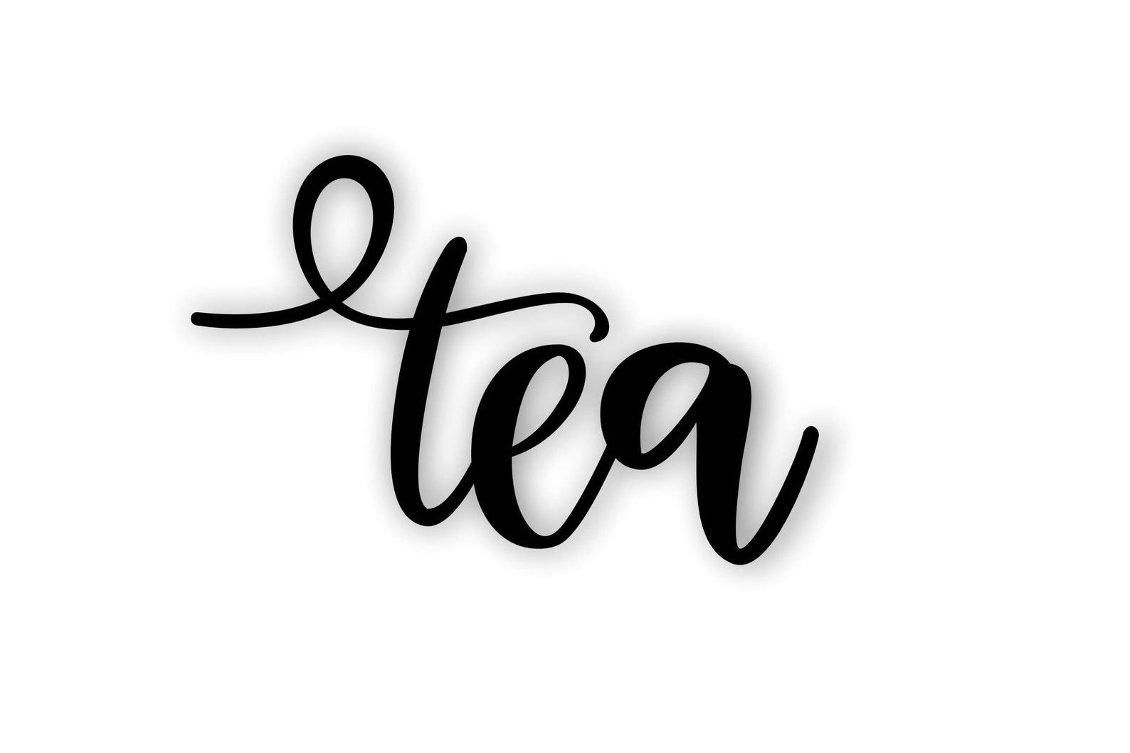 Tea Sign Tea Cutout Sign Teaword Cut Out Farmhouse Decor Laser Cut Word ...