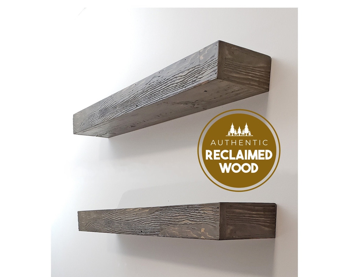 100% AUTHENTIC RECLAIMED WOOD Floating Shelf Barn Wood Shelf - Etsy