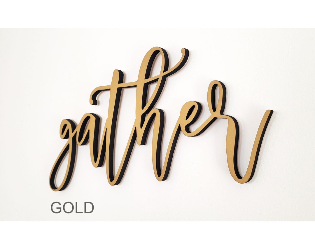 Gather Sign - Gather Cutout Sign - Gather Word Cut Out - Farmhouse ...