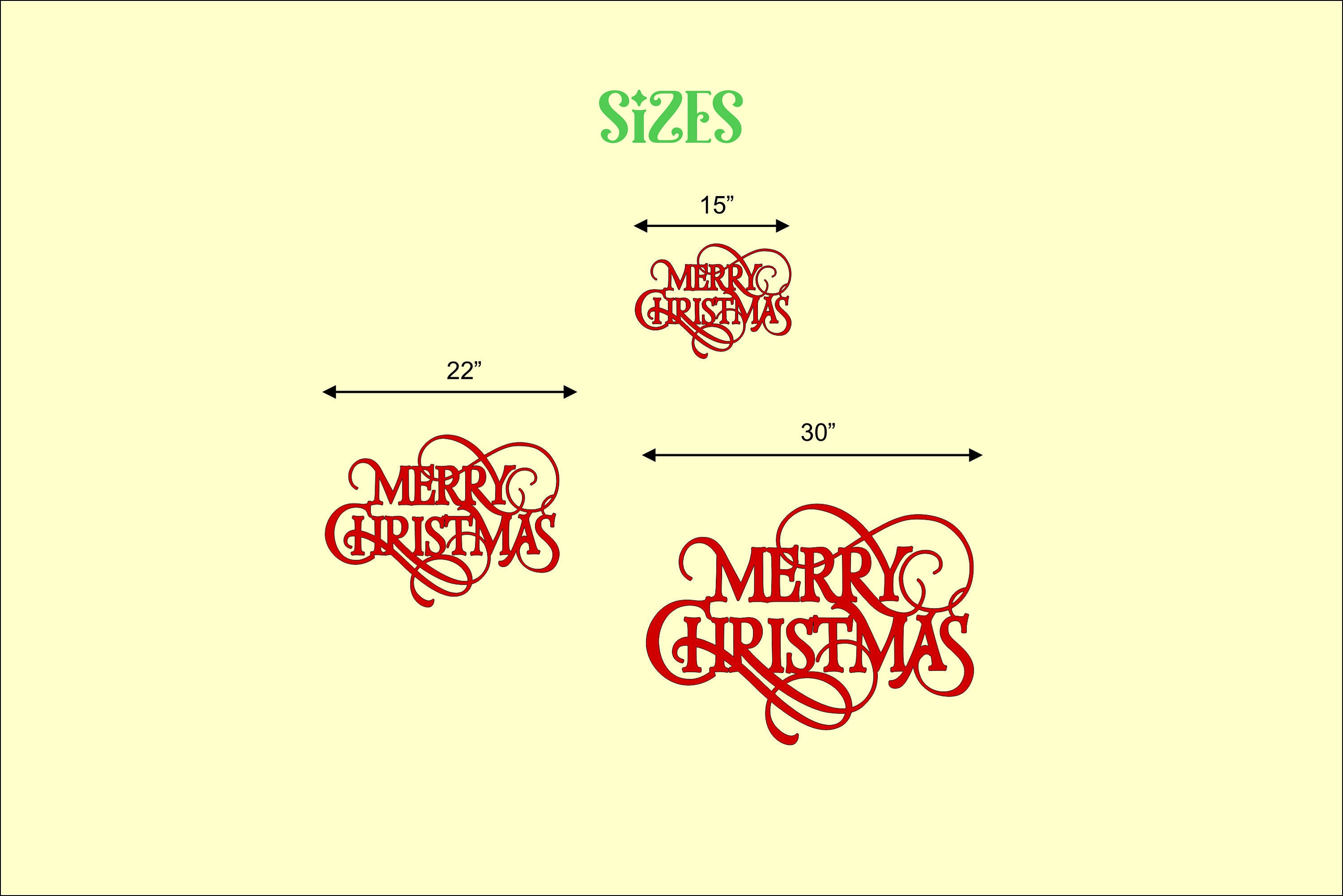 Merry Christmas Sign - Merry Christmas Cutout Sign - Merry Christmas ...