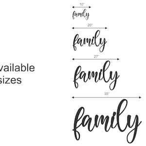 Family Sign - Family Cutout Sign - Family Word Cut Out - Farmhouse Wall ...