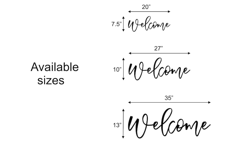 Welcome Sign - Welcome Cutout Sign - Welcome Word Cut Out - Farmhouse ...