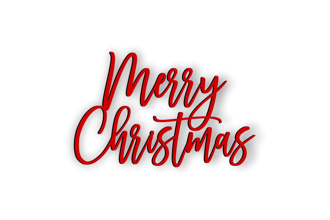 Merry Christmas Sign - Merry Christmas Cutout Sign - Merry Christmas ...
