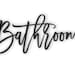 Bathroom Sign Bathroom Cutout Sign Bathroom Word Cut Out - Etsy Canada