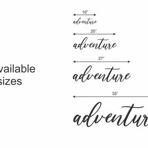 Adventure Sign - Adventure Cutout Sign - Adventure Word Cut Out ...