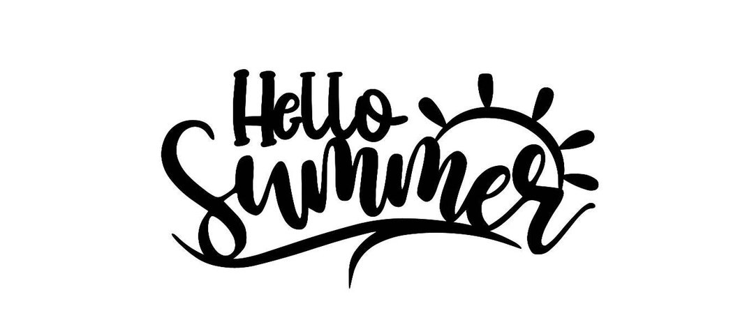 Hello Summer Sign Hello Summer Wall Sign Hello Summer Word Cut Out Hello Summer T Sign