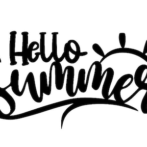 Hello Summer Sign - Hello Summer Wall Sign - Hello Summer Word Cut Out ...